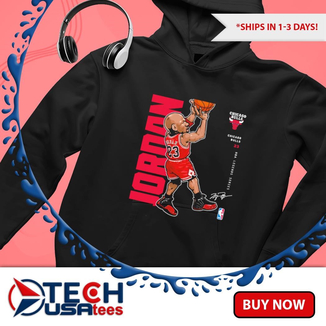 Micheal Jordan 23 Chicago Bulls NBA Legends signature chibi shirt ...