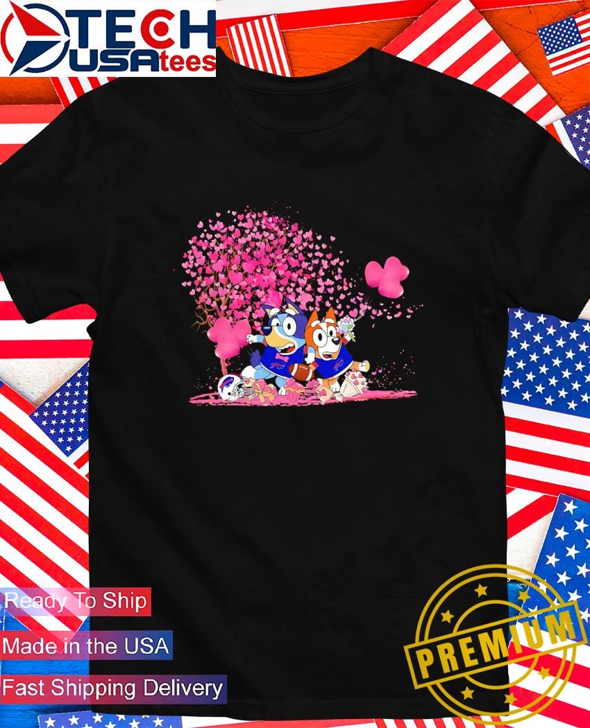 Bluey and Bingo Buffalo Bills Happy Valentine's Day shirt ...