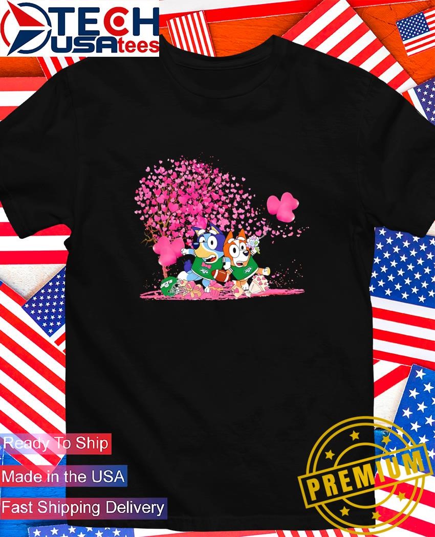 Bluey and Bingo New York Jets Happy Valentine's Day shirt ...